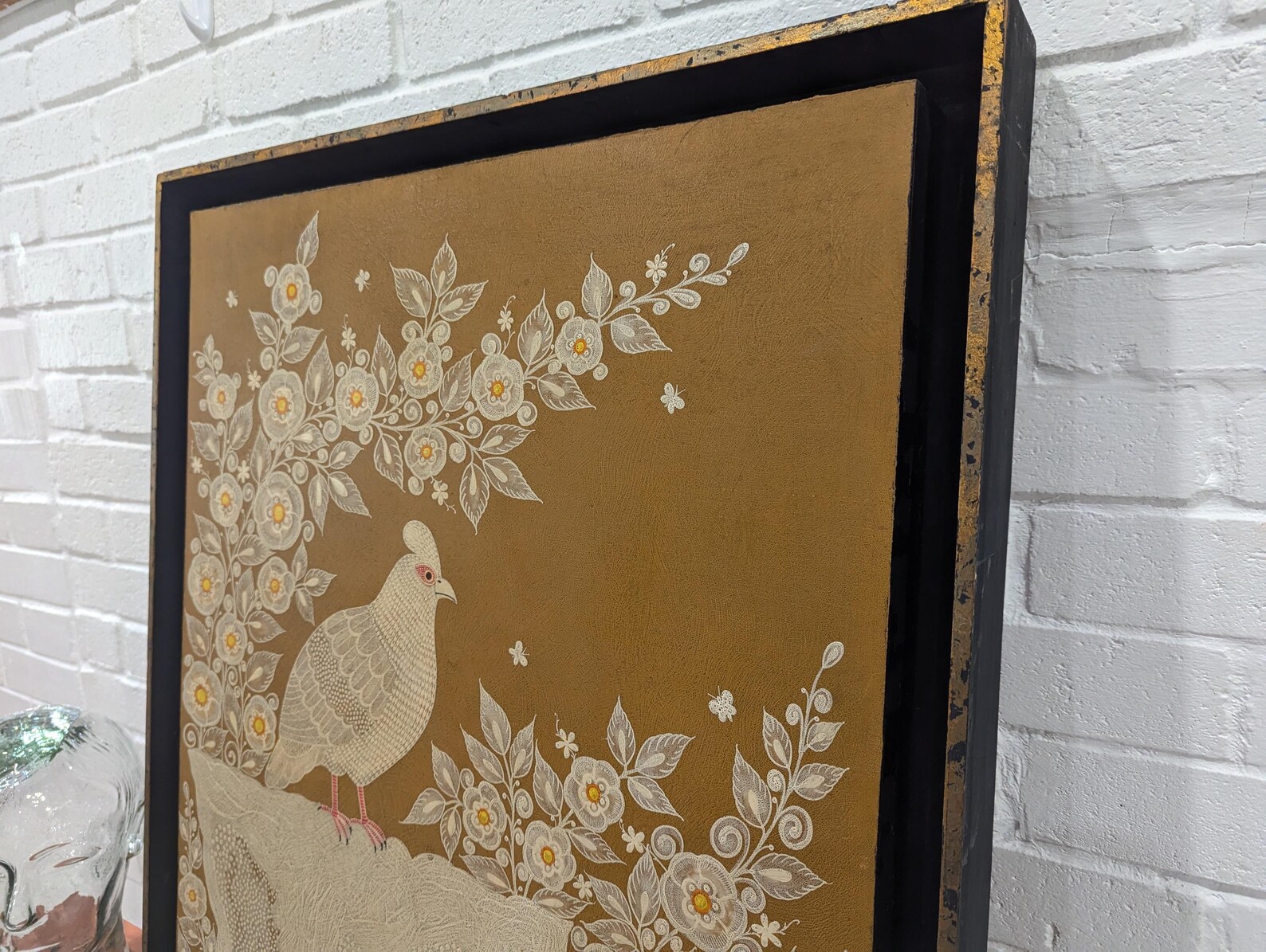 Jorge Wilmot Painting // Vintage "partridge on a Rock" Acrylic on ...