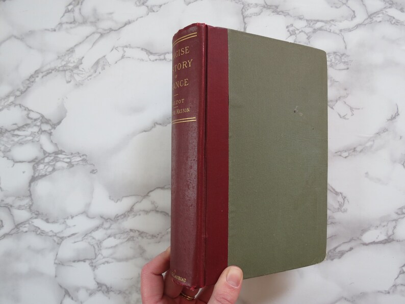 1800's French History Book // Antique "concise History of France" Book ...