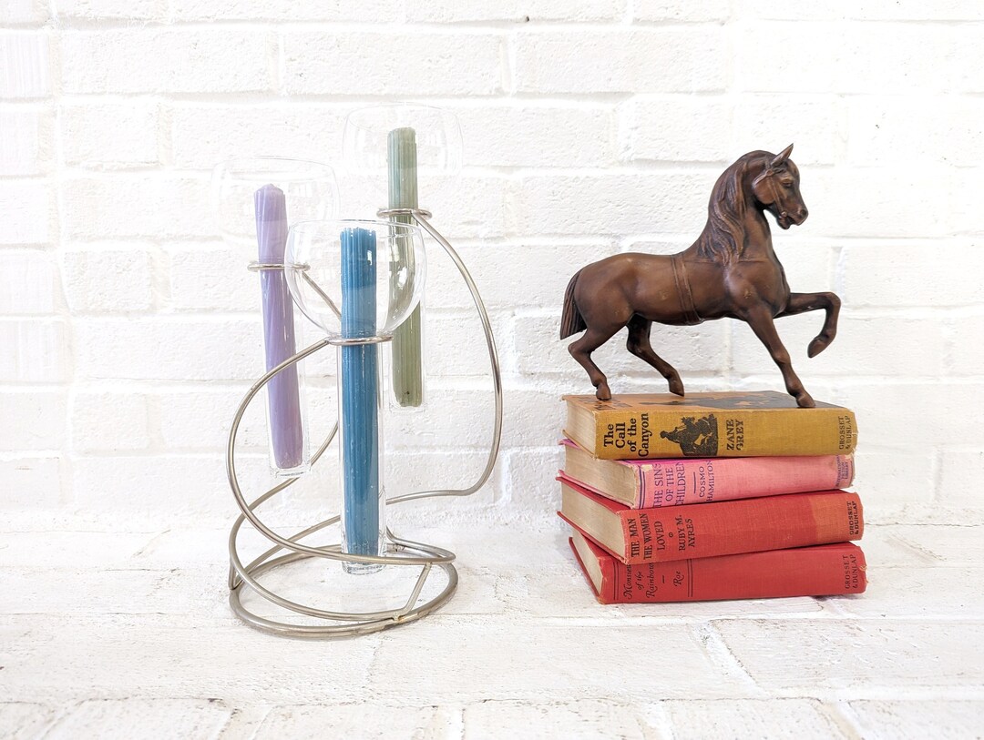 Floating Glass Candelabra // Table Centerpiece Arrangement, Bud Vases ...