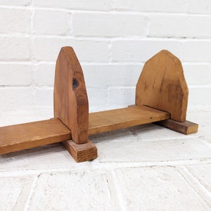 Antique Wooden Book Rack // Tabletop Book Shelf, Desk Organizer Rack ...