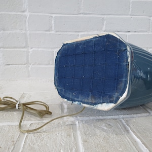 Vintage Blue Shell Lamp // Beach House Pottery Lamp, Ceramic Table Lamp ...