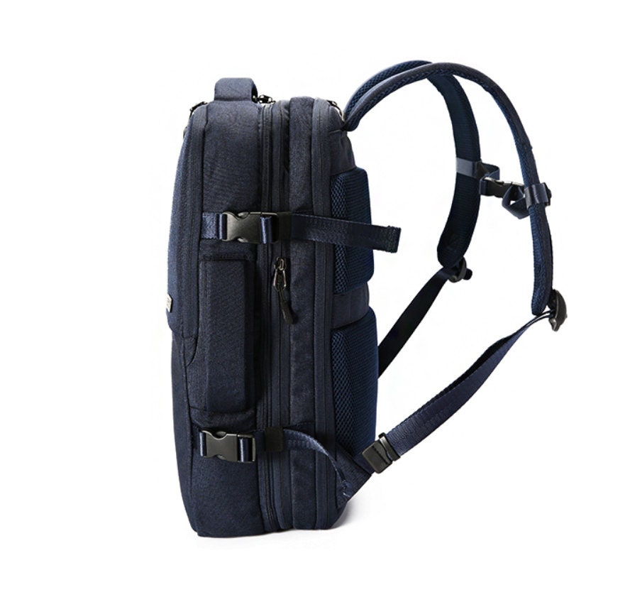 Pro Deluxe Air Mesh Cushion Expandable Backpack navy - Etsy