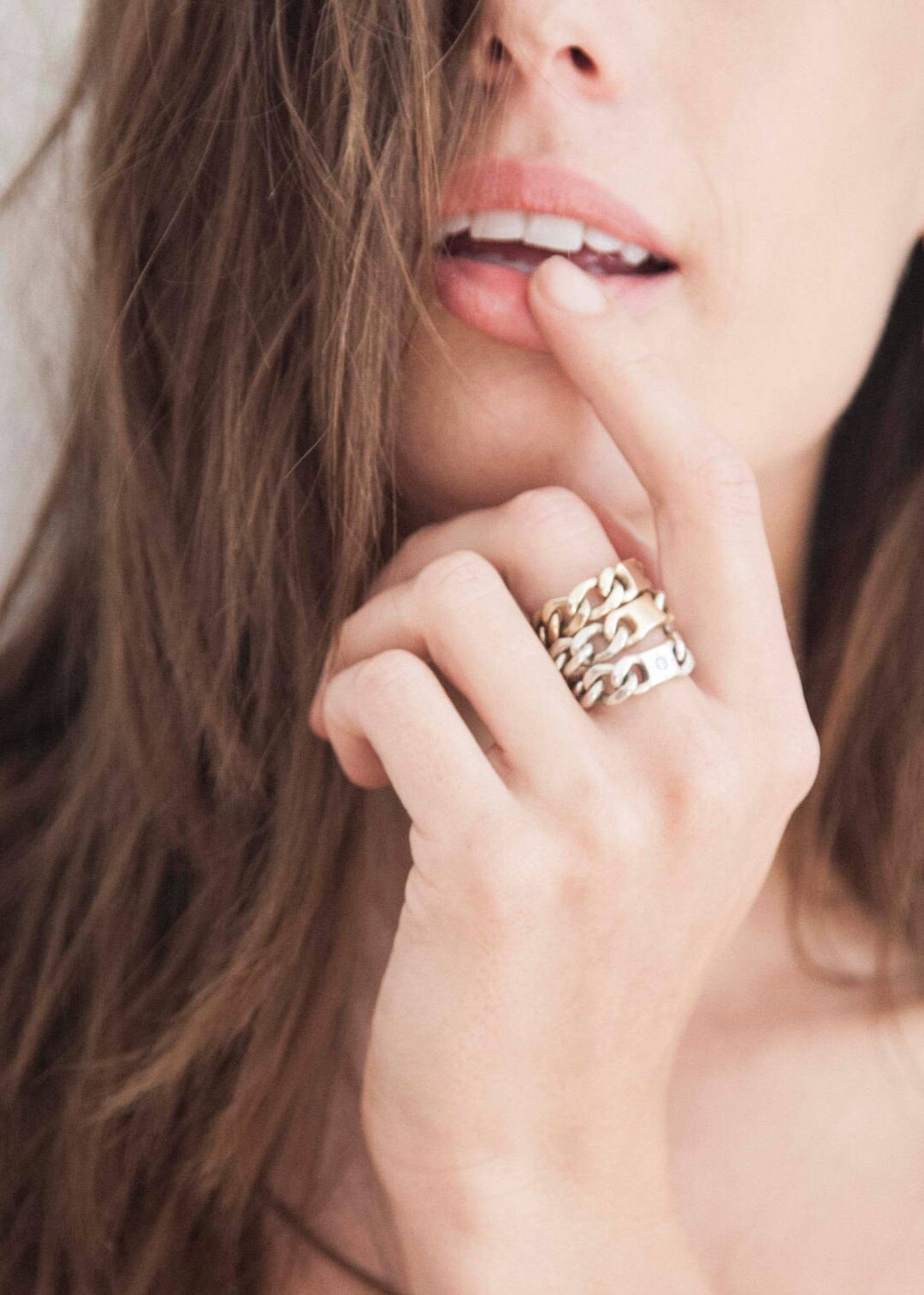 Personalized ID Ring , Silver Curb Chain Ring, Artisan Handmade by ...