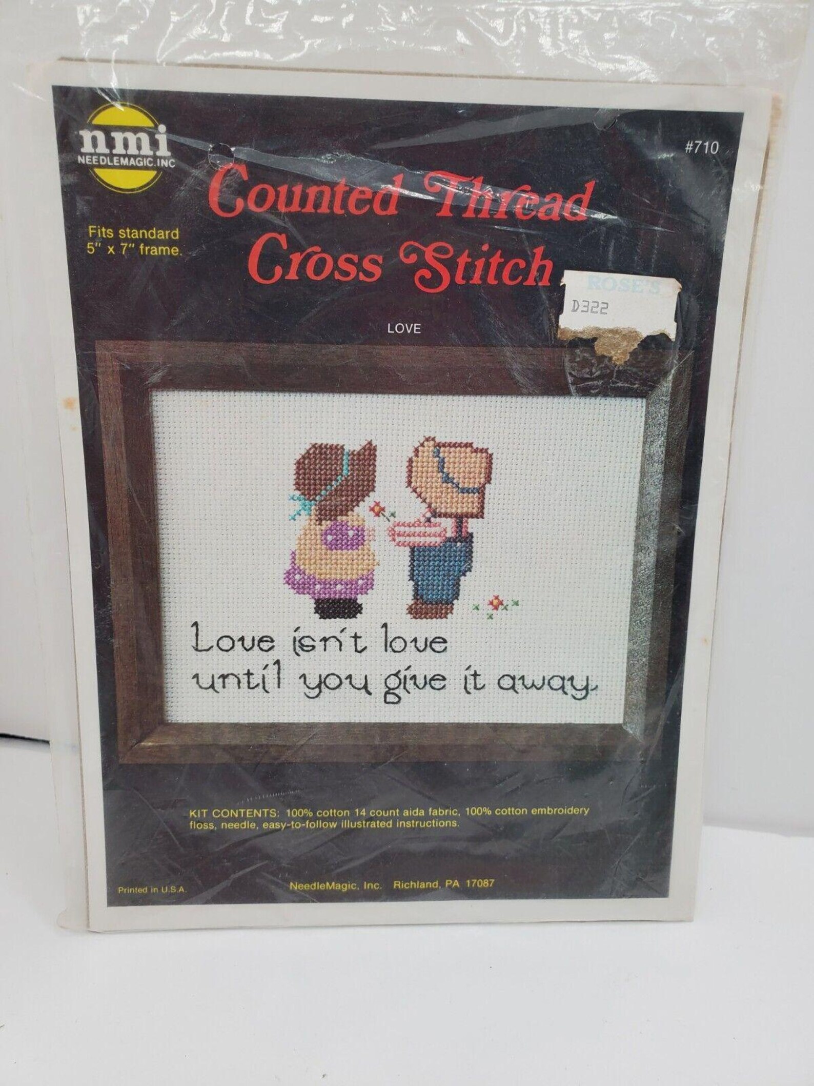 Vintage NMI Counted Thread Cross Stitch Kit Love - Etsy