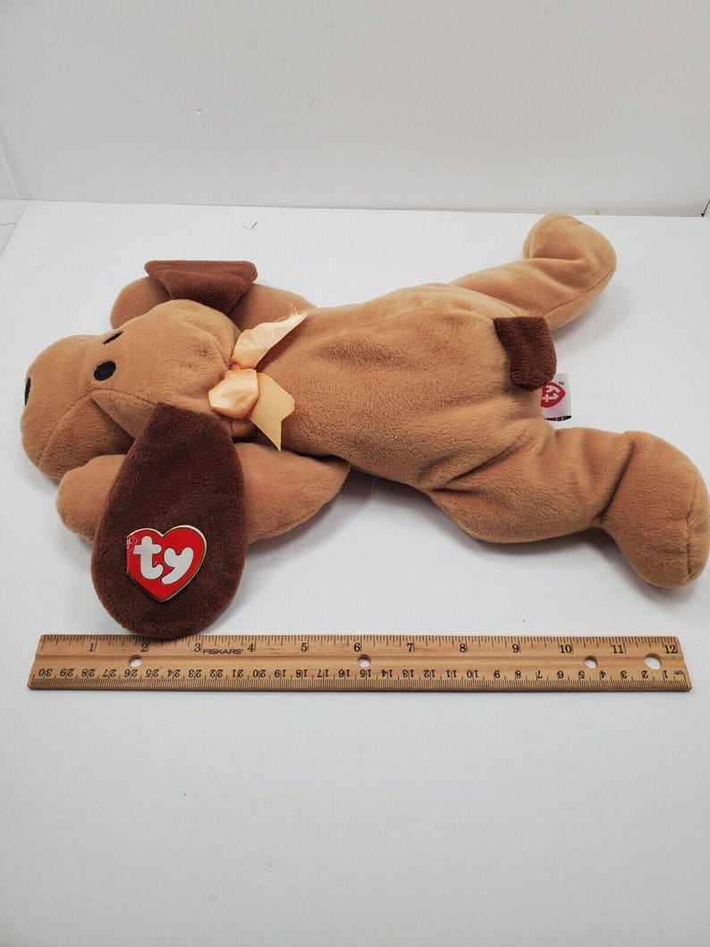 Ty Plush Dog Woof Pillow Pals Plush 14”animal Brown Floppy Lovey Satin ...
