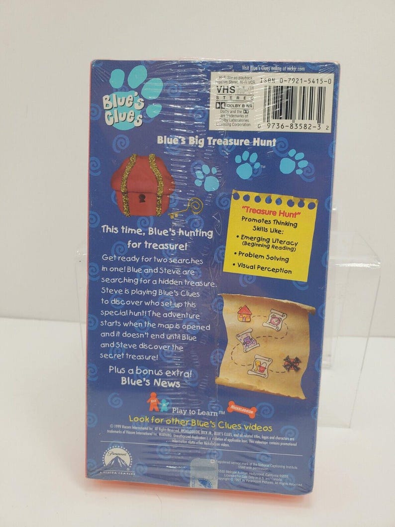 Blues Clues - Blues Big Treasure Hunt (VHS, 1999) - Etsy