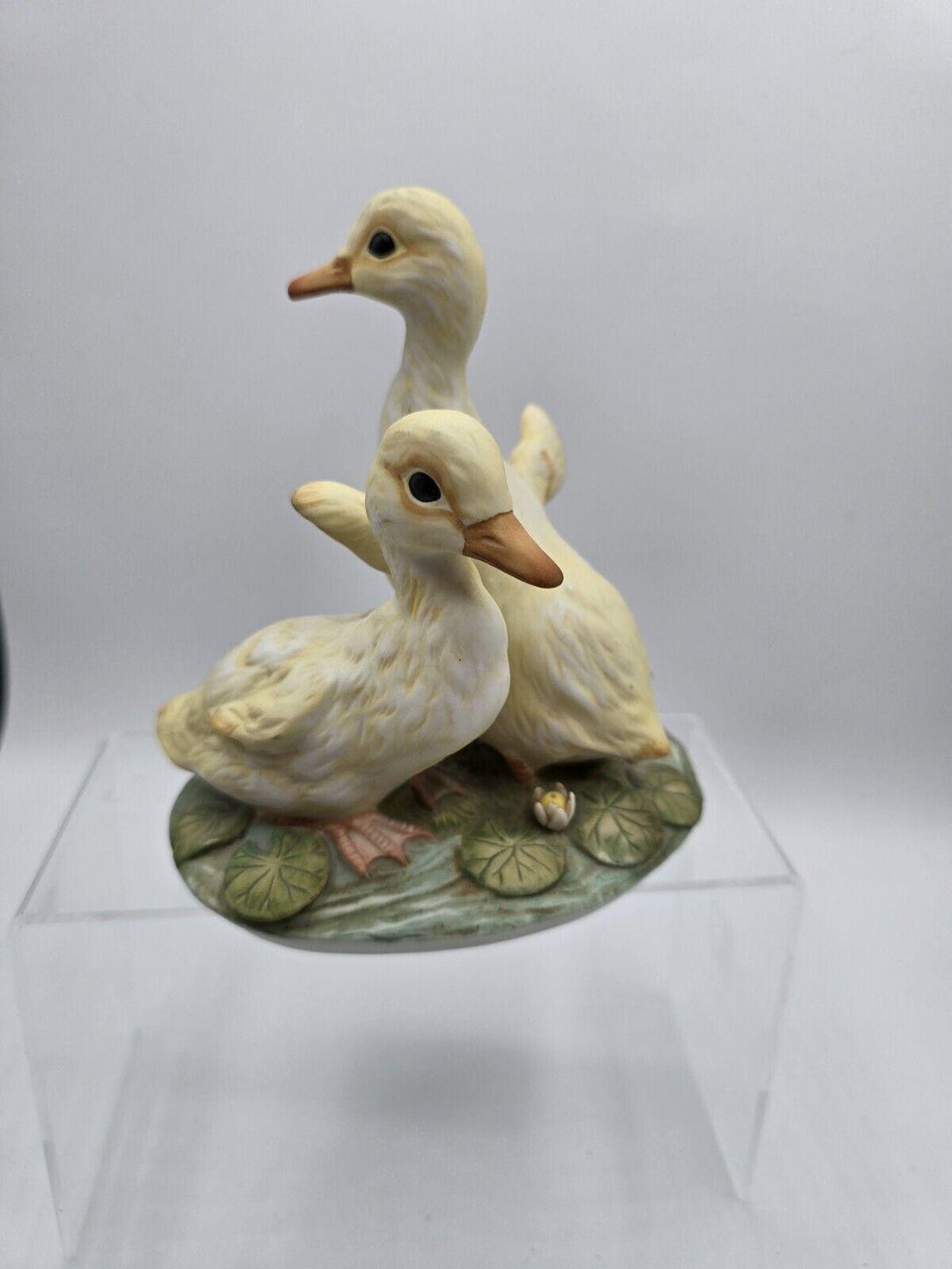 Vintage 1982 Homco Masterpiece Porcelain TWO DUCKLINGS FIGURINE Ducks ...