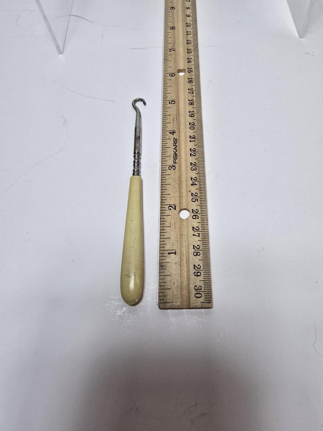 Vintage Celluloid French Ivory Long Handle Accessories Shoe Button Hook ...