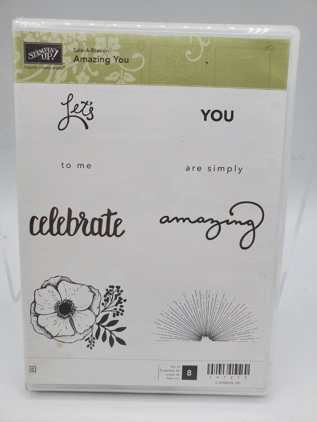 Stampin up Cling Stamp Set Amazing You & Celebrate You Thinlits - Etsy