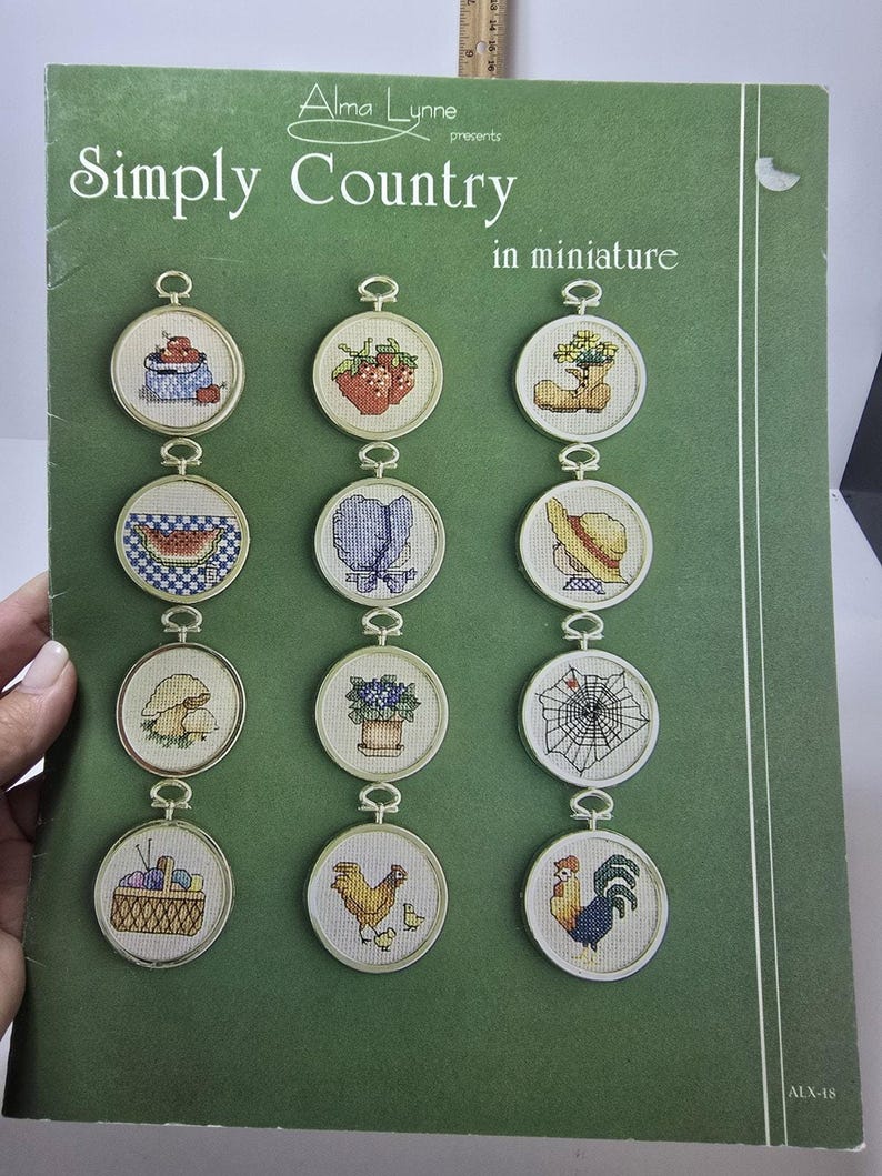 Alma Lynn Designs Cross Stitch Pattern Simply Country in Miniature VTG ...