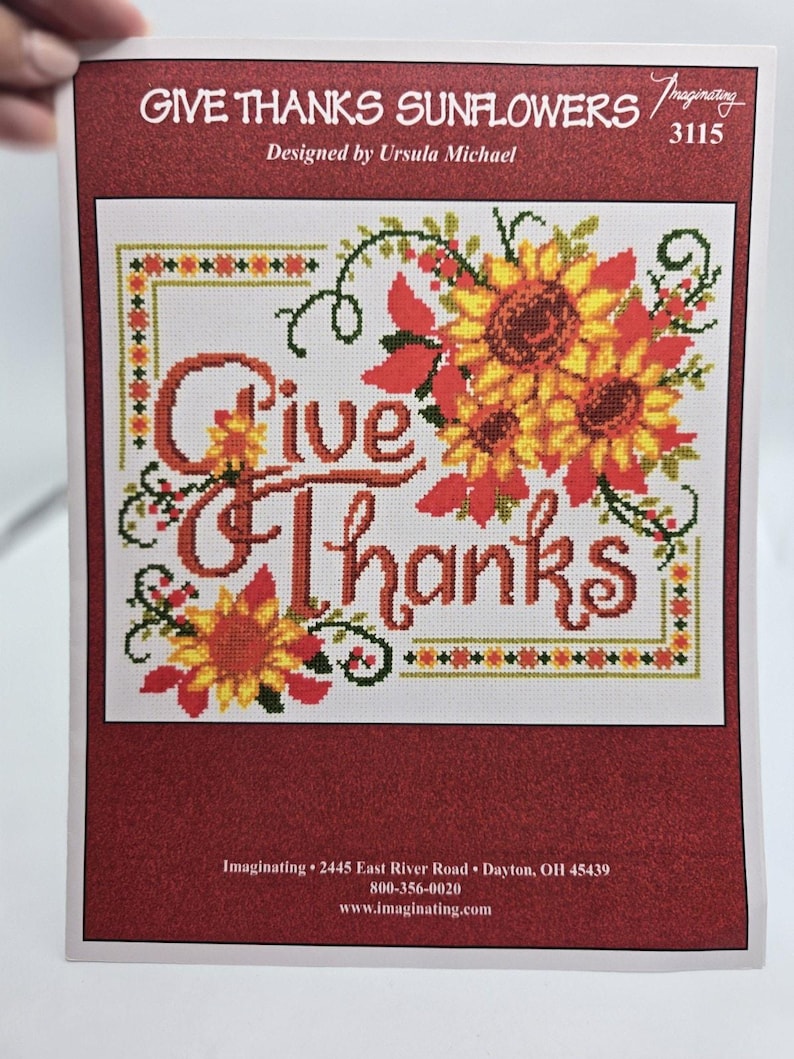 Ursula Michael Imaginating Counted Cross Stitch Kit~give Thanks ...