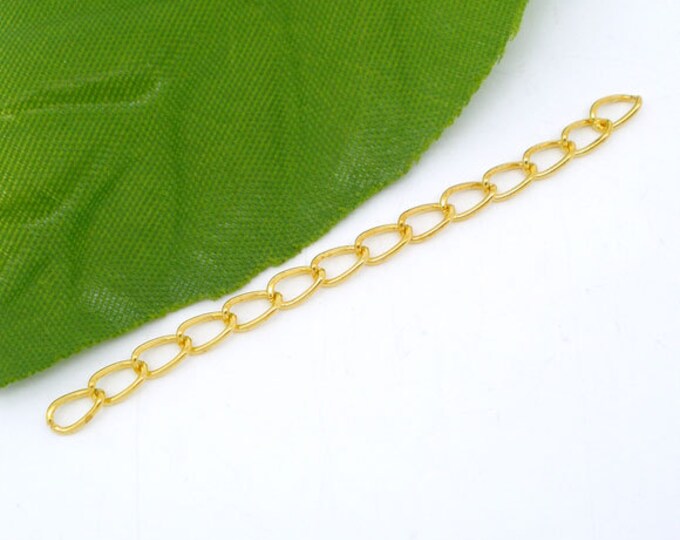100pc Gold Plated Extension Chain 50mm Wholesale Jewelry - Etsy