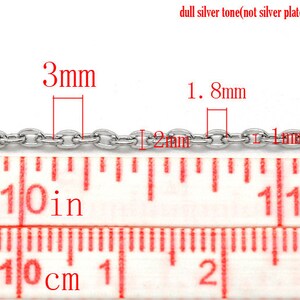 32 Feet Silver Tone Cable Chain 3x2mm - Wholesale Jewelry Finding, Bulk ...