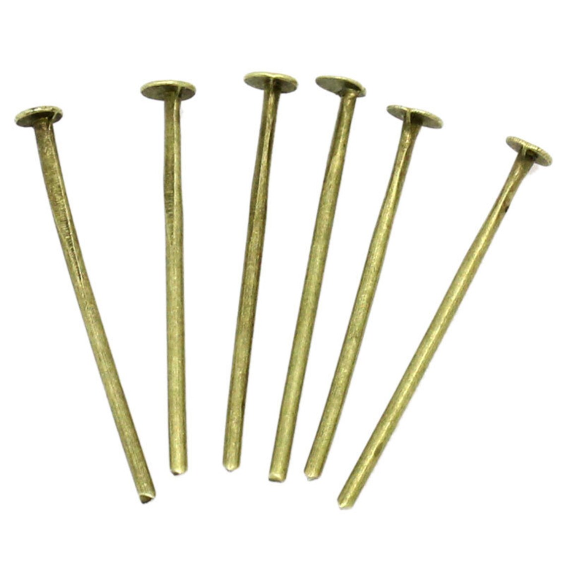 50pc Antique Bronze Head Pin - 18mm + 20 Gauge - Jewelry Finding ...
