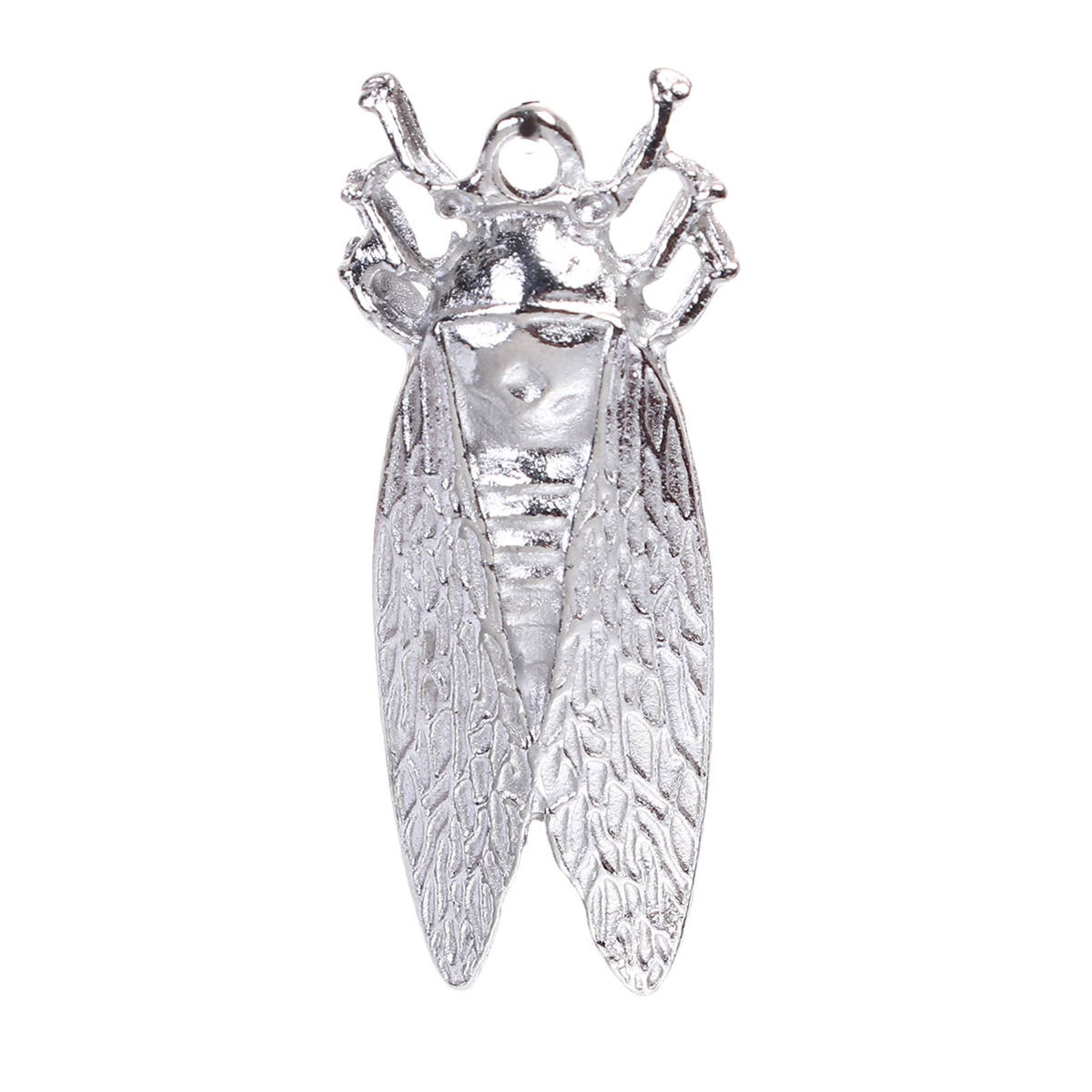2pc Silver Tone Cicada Pendant 35x15mm Locust Bug Charm - Etsy