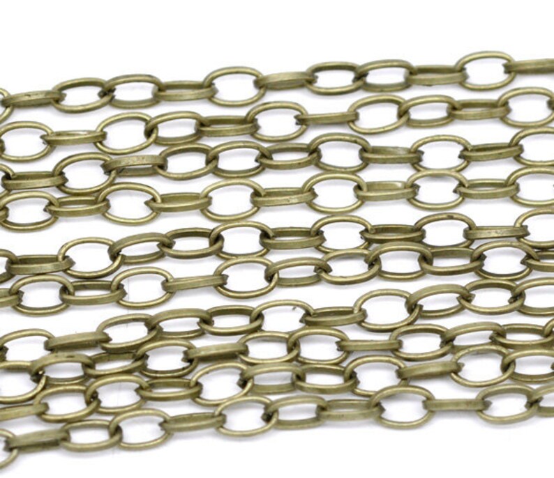32ft Antique Bronze Cable Link-open Chain - 6.5x4mm - Wholesale Jewelry ...