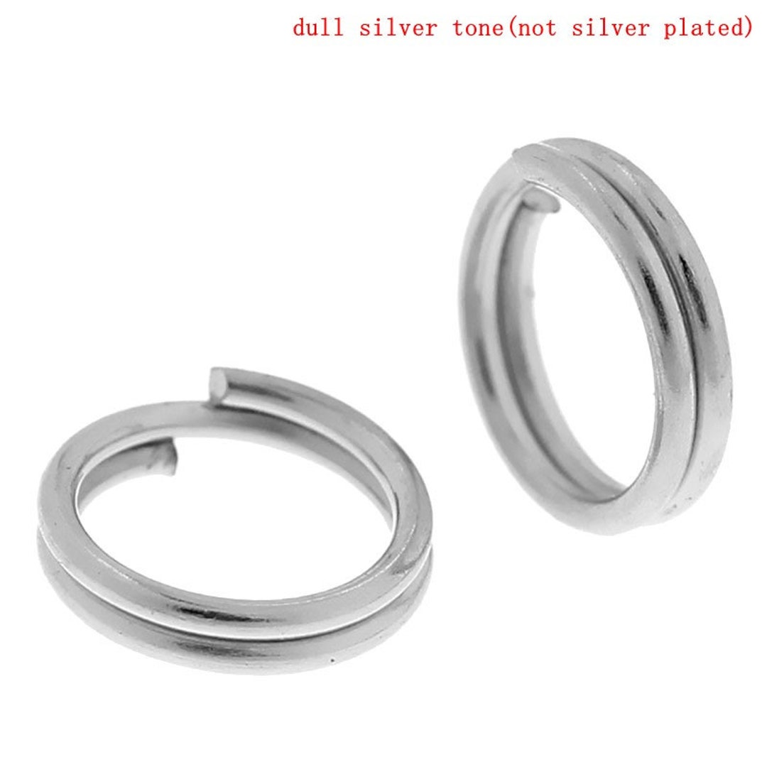 100pcs 6mm Silver Tone Split Ring - Jewelry Finding, Jewelry Making ...