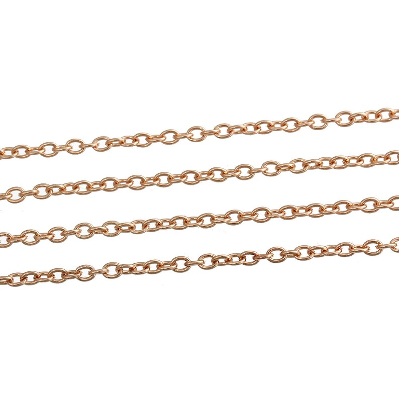 16ft Light Rose Gold Plated Link-open Cable Chain 3x2mm - Etsy