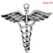 1pcs Antique Silver Caduceus Pendant - 40x40mm - Jewelry Finding ...