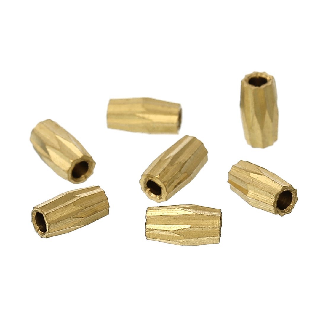 10pc Light Gold Plated Copper Spacer Bead - 6x3mm - Bracelet Bead ...
