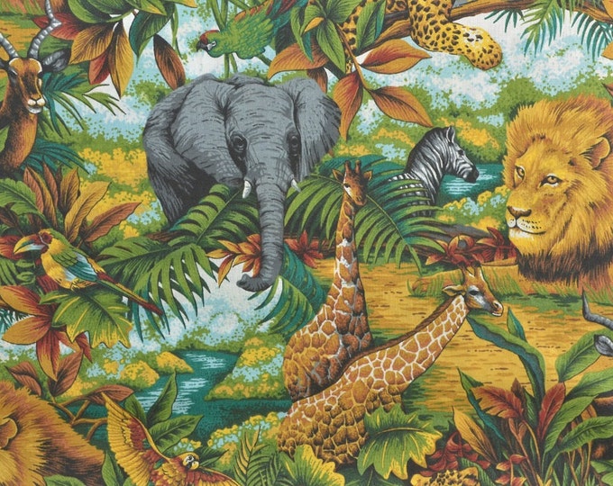 Cotton Quilting Fabric, Sewing Fabric, Tropical Fabric, Jungle Fabric ...