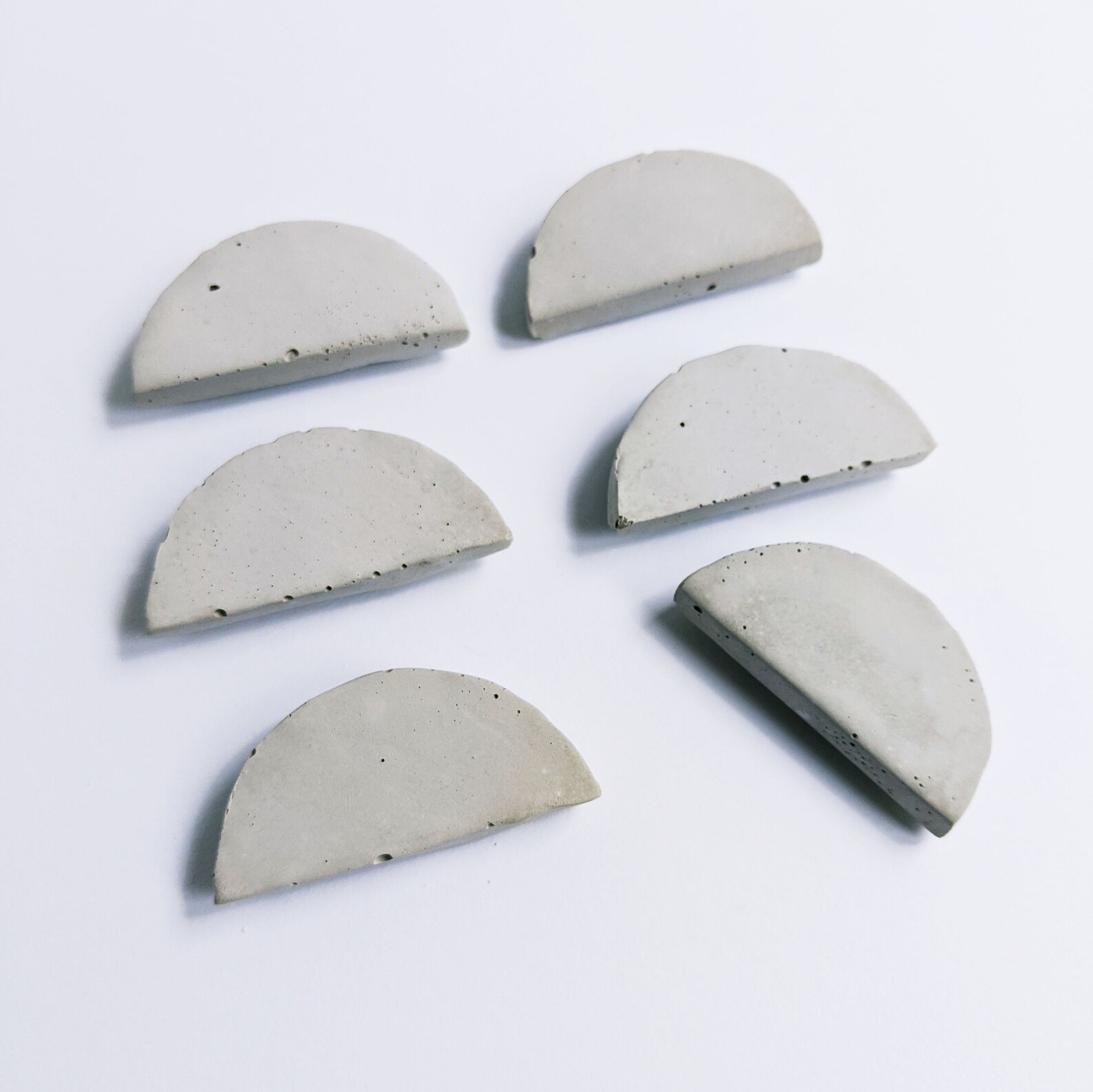 Minimalist Concrete Magnets. Modern Half Moon Fridge Magnets. - Etsy