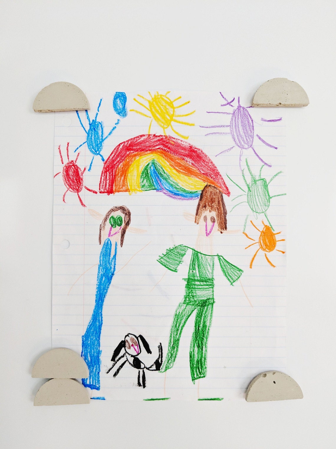 Minimalist Concrete Magnets. Modern Half Moon Fridge Magnets. - Etsy