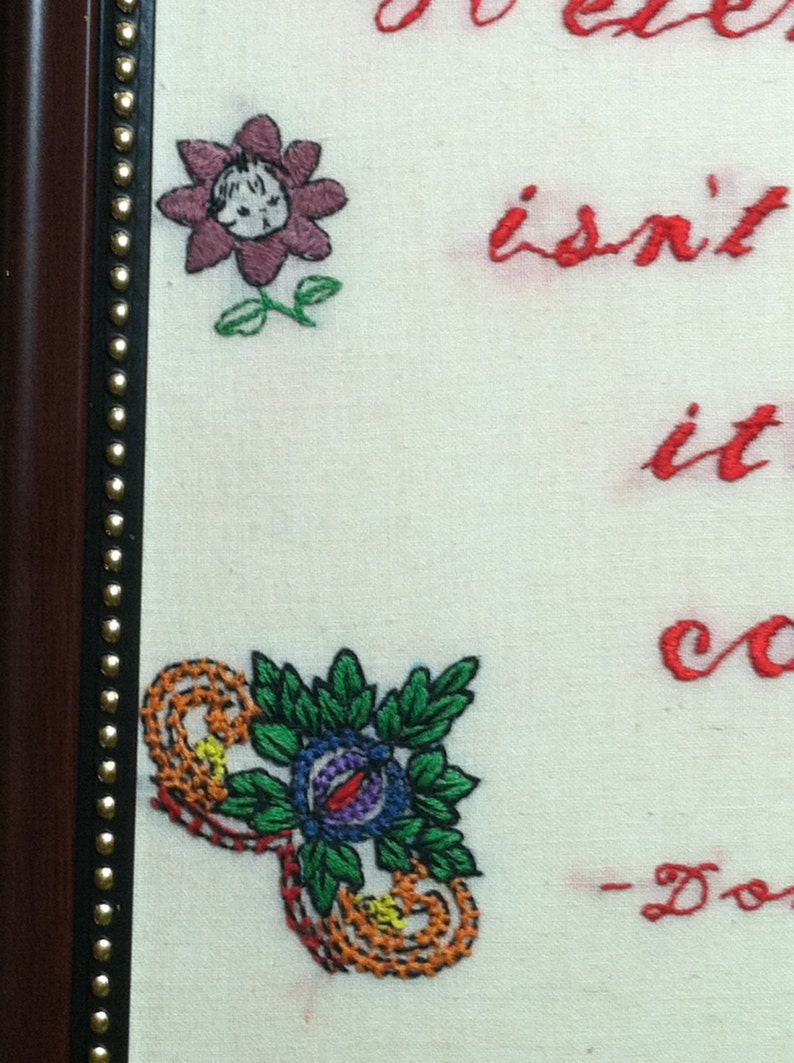 Embroidered Quotes for Wall Decor Dorothy Parker on - Etsy
