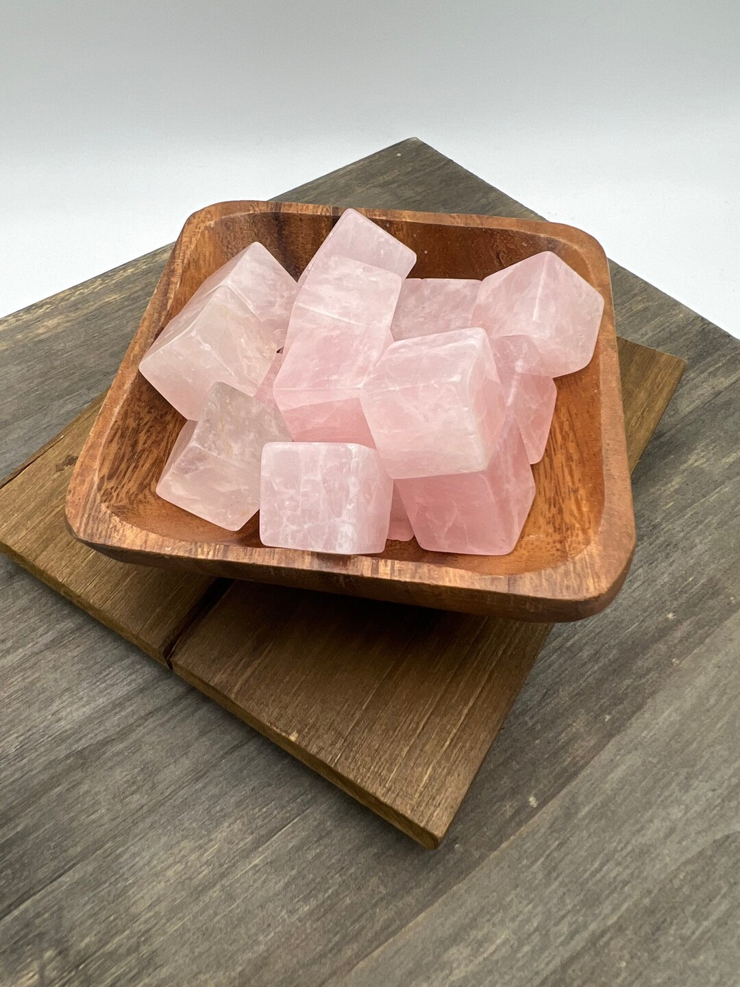 16g .75" Rose Quartz Cube - Etsy
