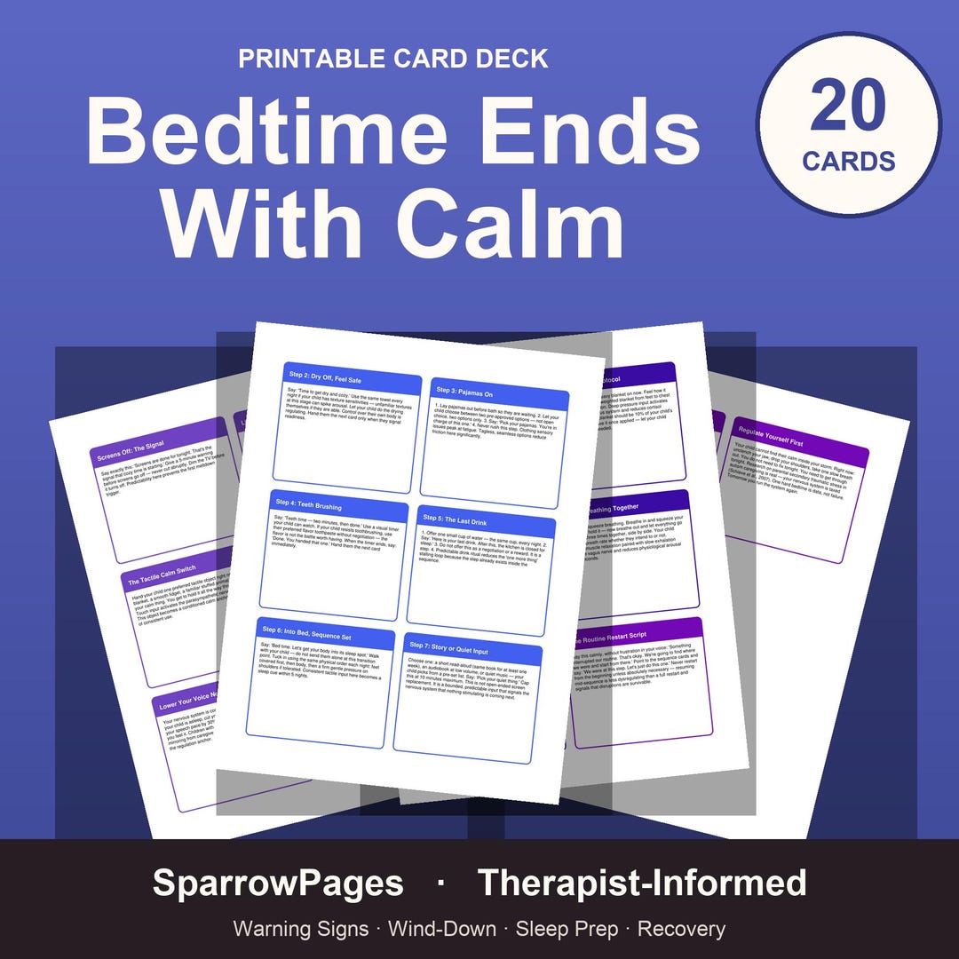 Autism Bedtime Routine Cards Printable | Visual Bedtime Schedule Autism ...
