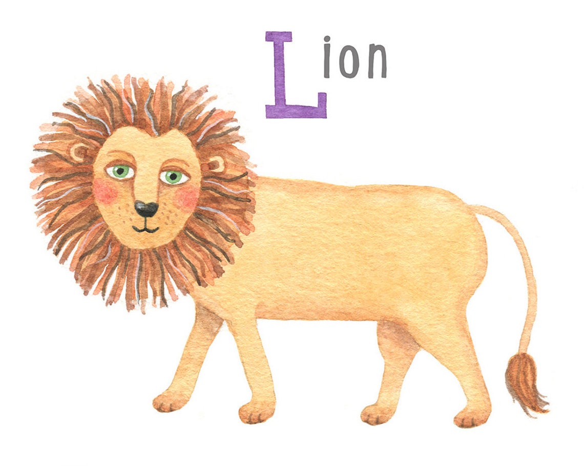 Alphabet Poster, Animal Poster, Kids Alphabet Print, Animal Alphabet ...