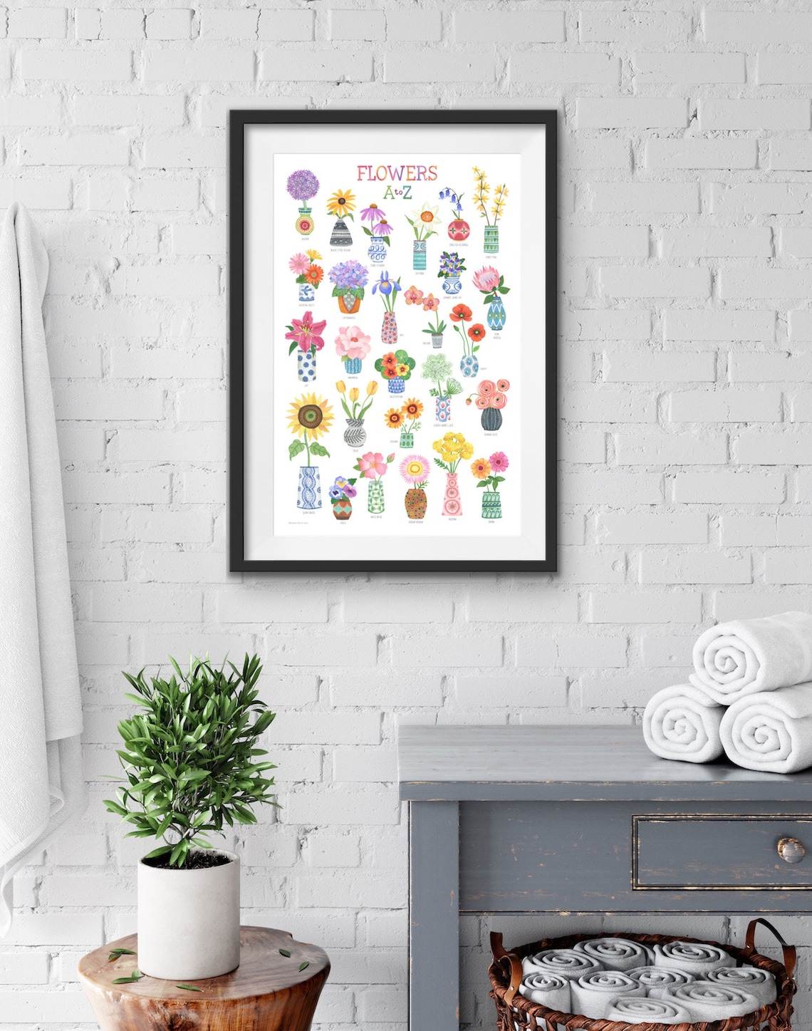 Flower, Floral, Print, Flowers a to Z, Floral Poster, Flower Poster ...