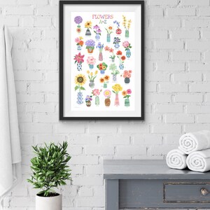 Flower, Floral, Print, Flowers a to Z, Floral Poster, Flower Poster ...