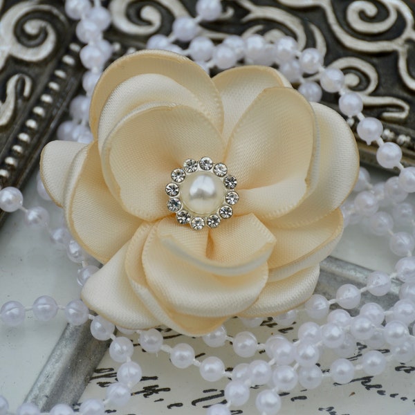 Satin Flower - Etsy
