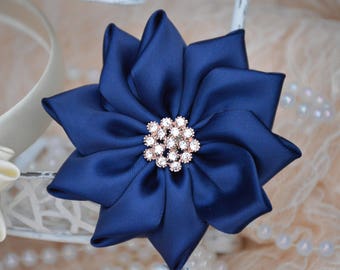 Red Satin Ribbon Flowers, 3 1/2 Satin Fabric Flowers, Satin Flower ...