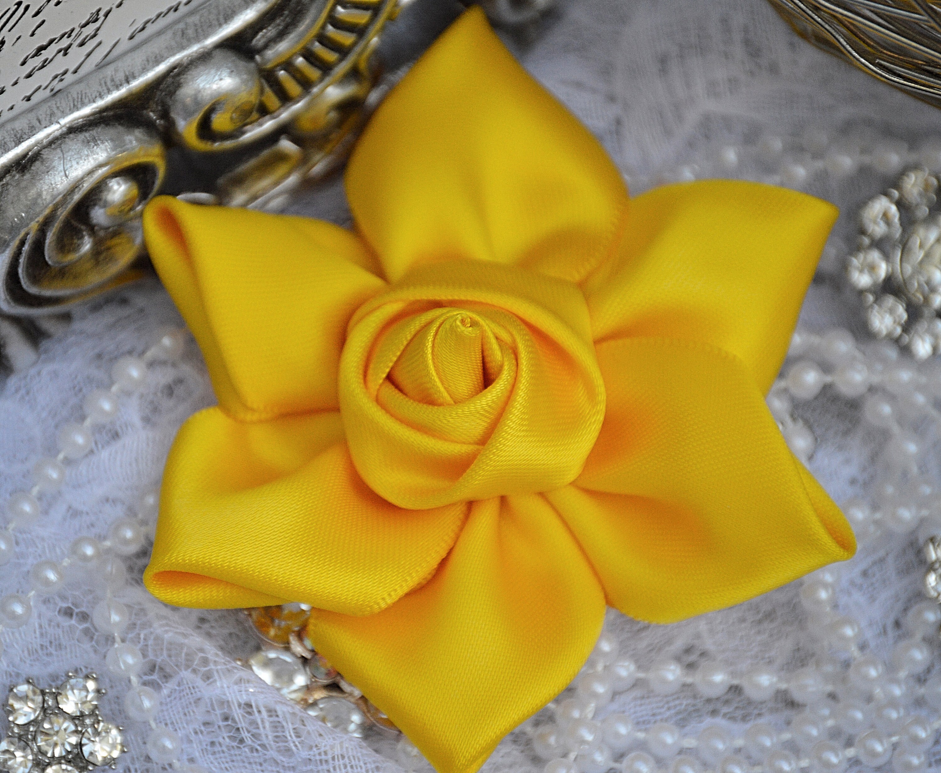 70 Colors Combination Dark Yellow Satin Ribbon Flowers | Etsy