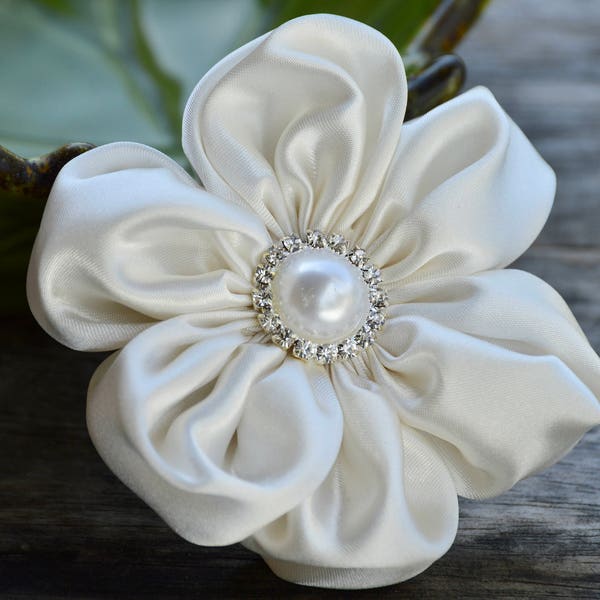 Satin Flower - Etsy