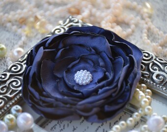 Red Satin Ribbon Flowers, 3 1/2 Satin Fabric Flowers, Satin Flower ...