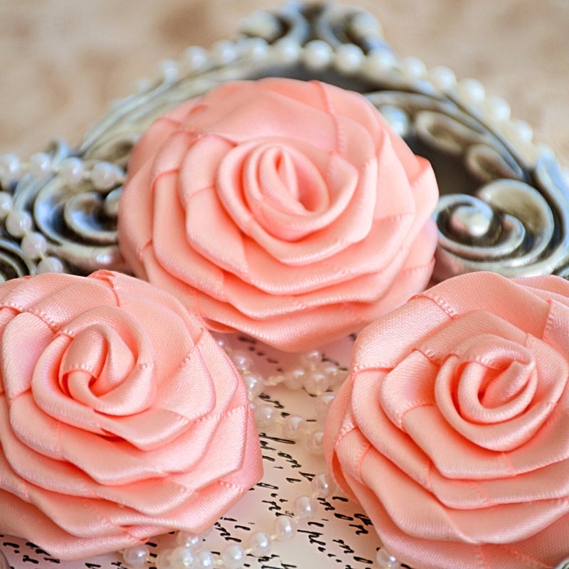 Satin Ribbon Roses - Etsy