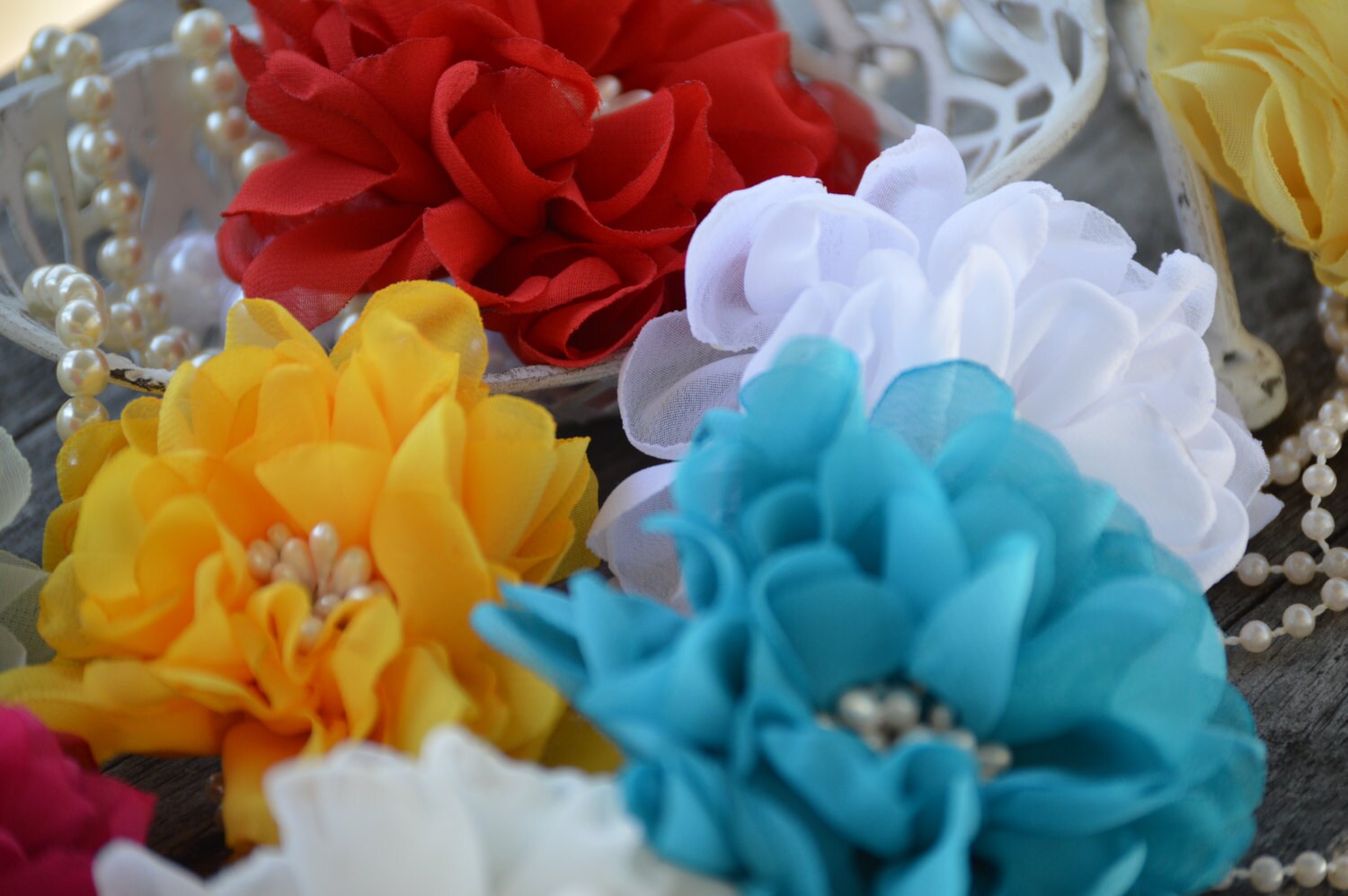 Chiffon Flower Chiffon Rose Flowers White Chiffon Flowers - Etsy España