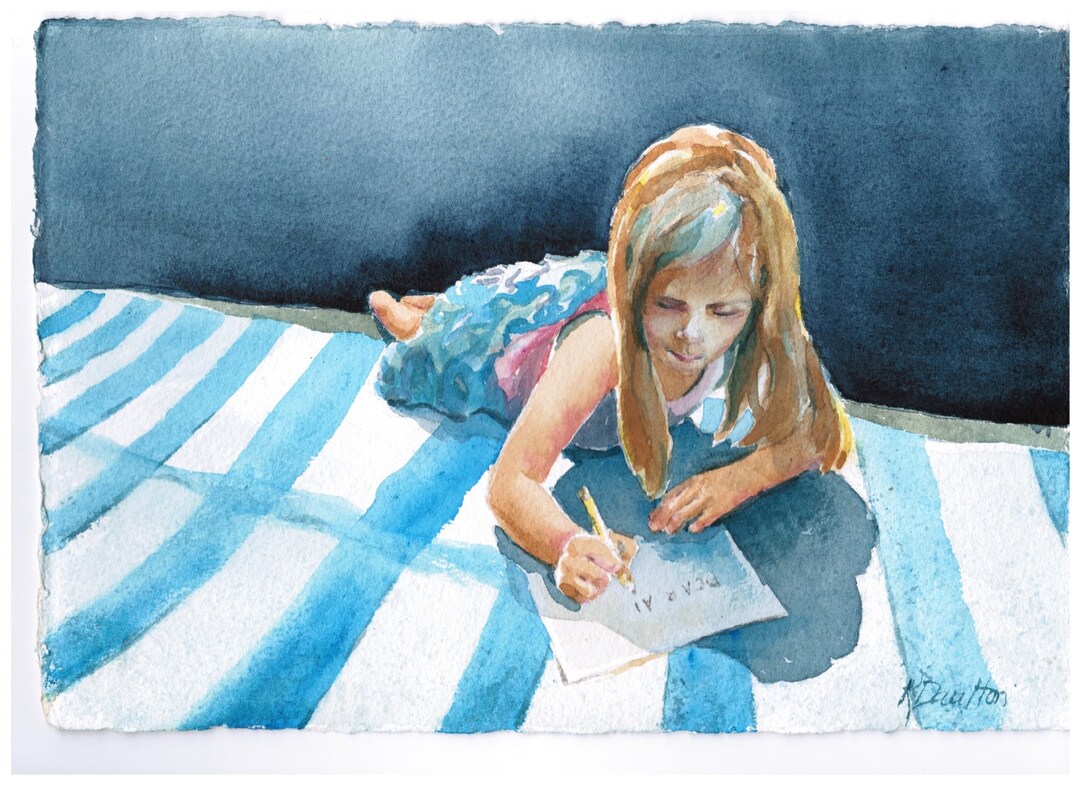 Limited Edition Print, Dear Anne, Little Girl Writing a Letter - Etsy