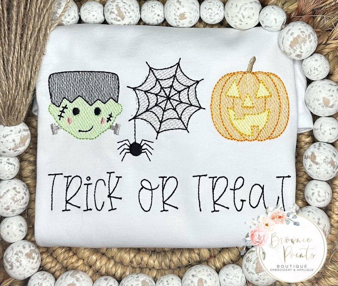 Halloween Shirt: Frankenstein, Jack-o'-lantern, Spider Web Trio - Etsy