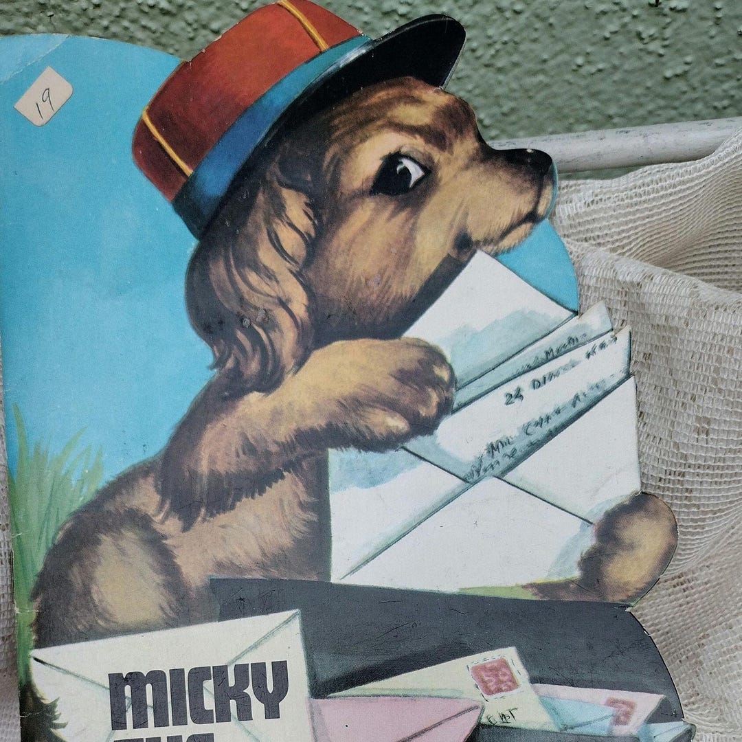 Rare Vintage Childrens Book, Dog Story, Micky the Postman, 1960s - Etsy