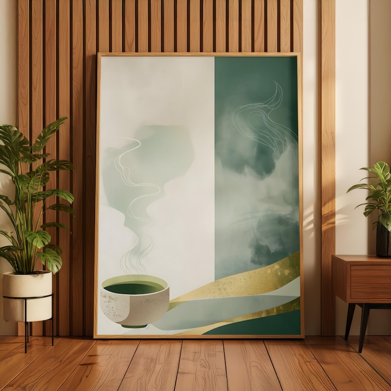 Japandi Matcha Tea Poster | Japanese Minimalist Wall Art | Zen Decor - Etsy