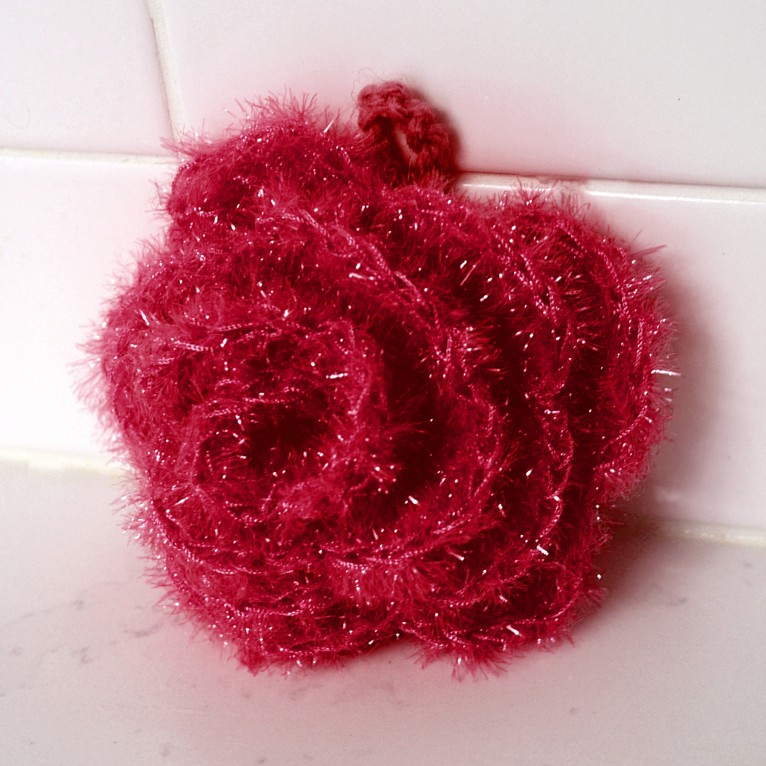 Pinibeni Rose Flower Crocheted Eco Friendly Dish Scrubber Scrubbie ...