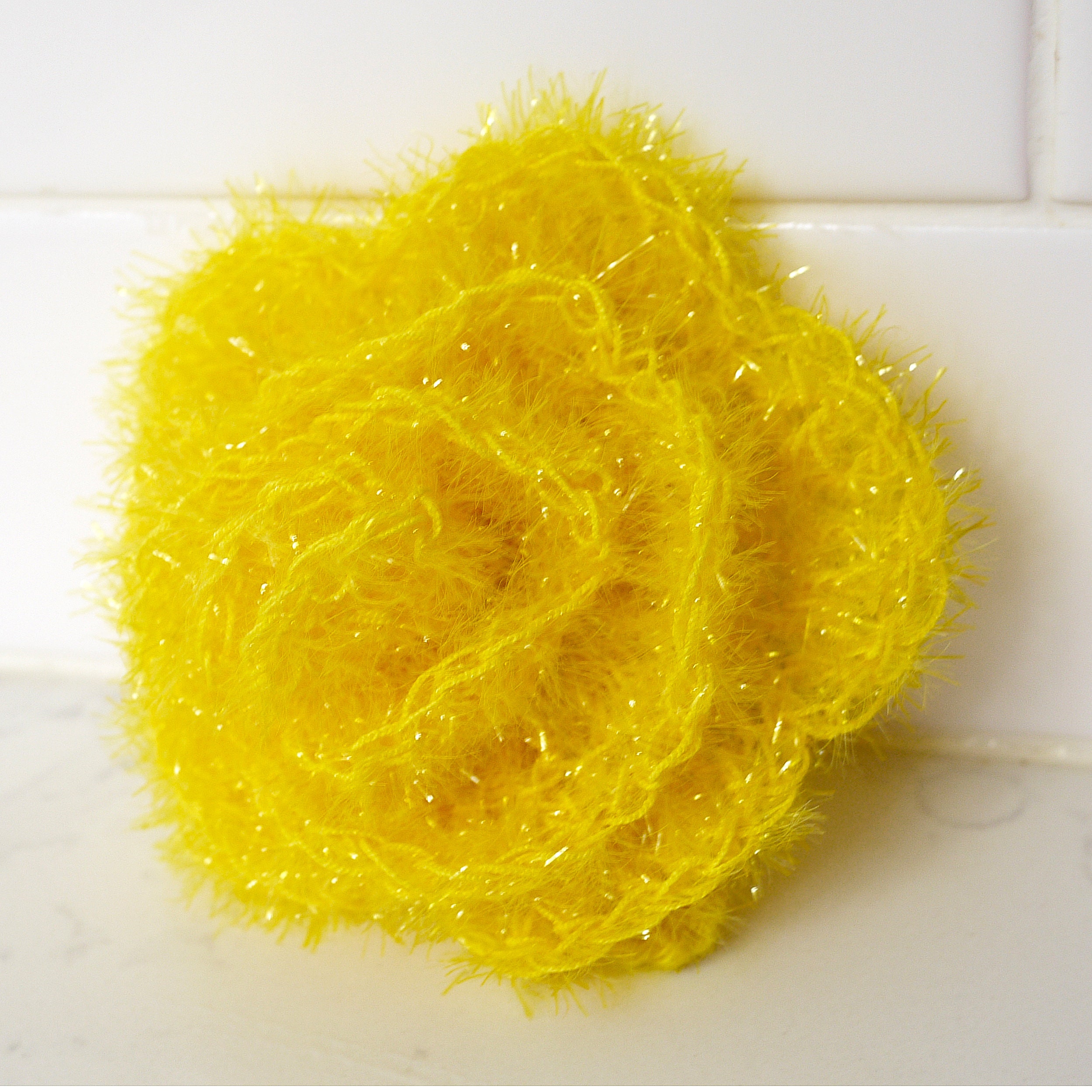 Pinibeni Rose Flower Crocheted Eco Friendly Dish Scrubber Scrubbie Gift ...