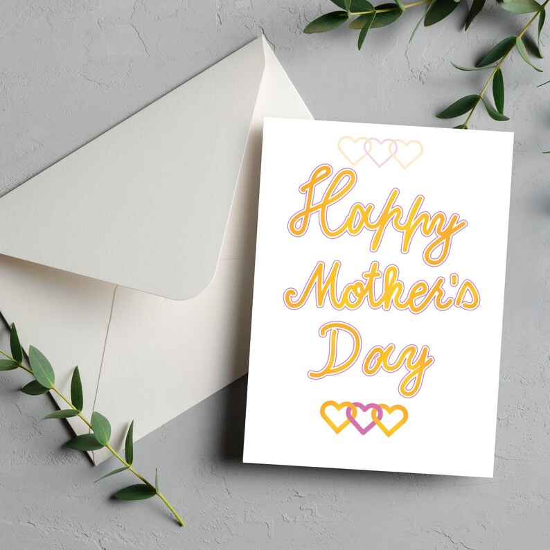Hand Lettered Mother's Day Card, Modern Mom Greeting (digital Download ...