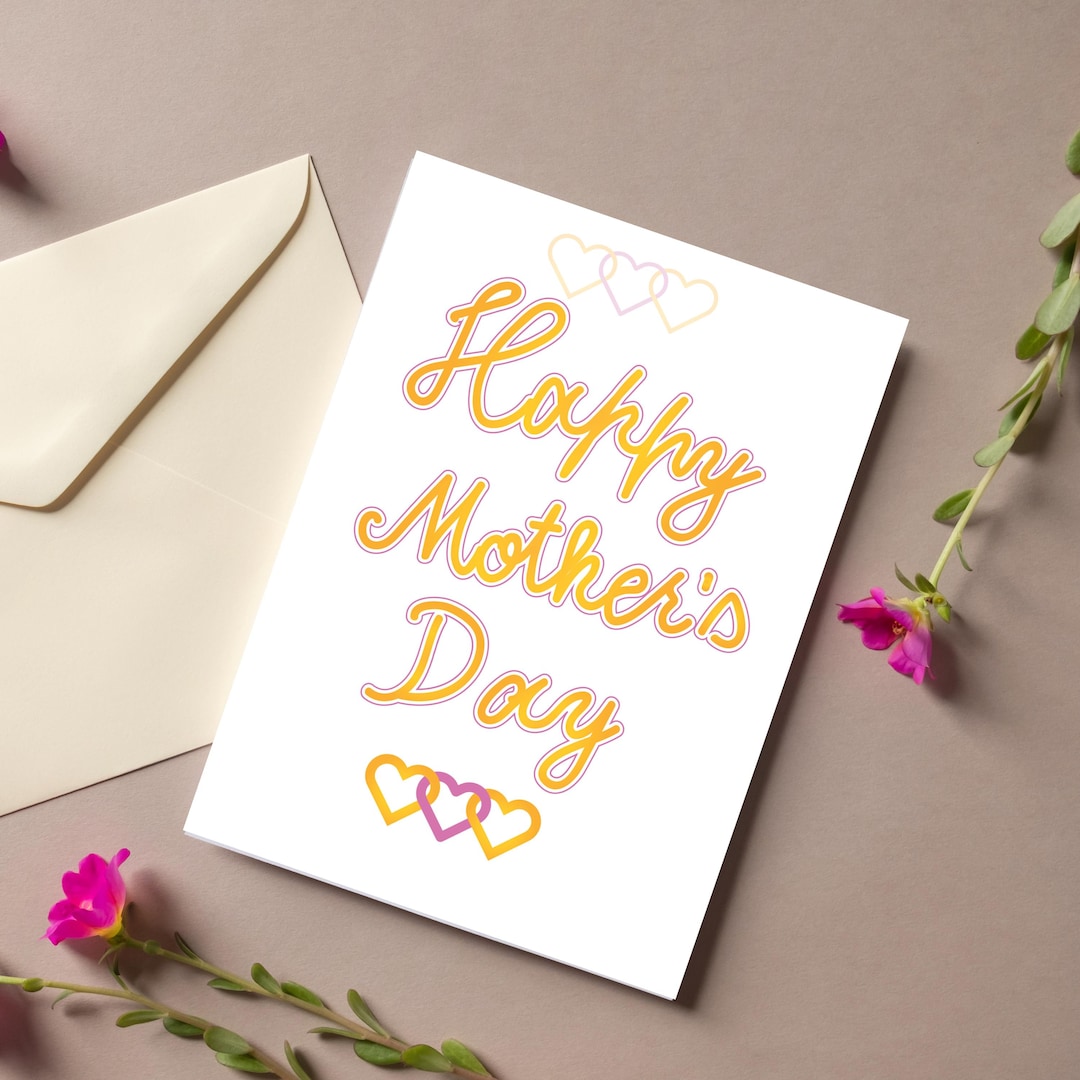 Hand Lettered Mother's Day Card, Modern Mom Greeting (digital Download ...