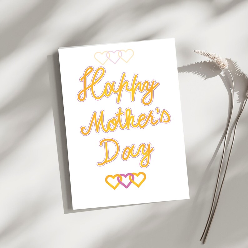 Hand Lettered Mother's Day Card, Modern Mom Greeting (digital Download ...
