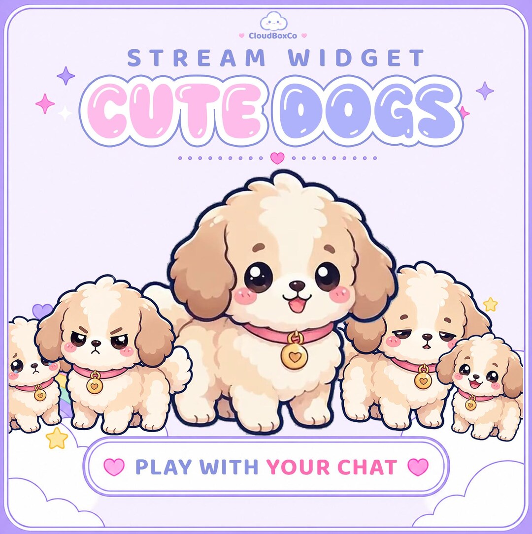 STREAM WIDGET - Cute Dogs // for Twitch & Youtube | Interactive Chat ...